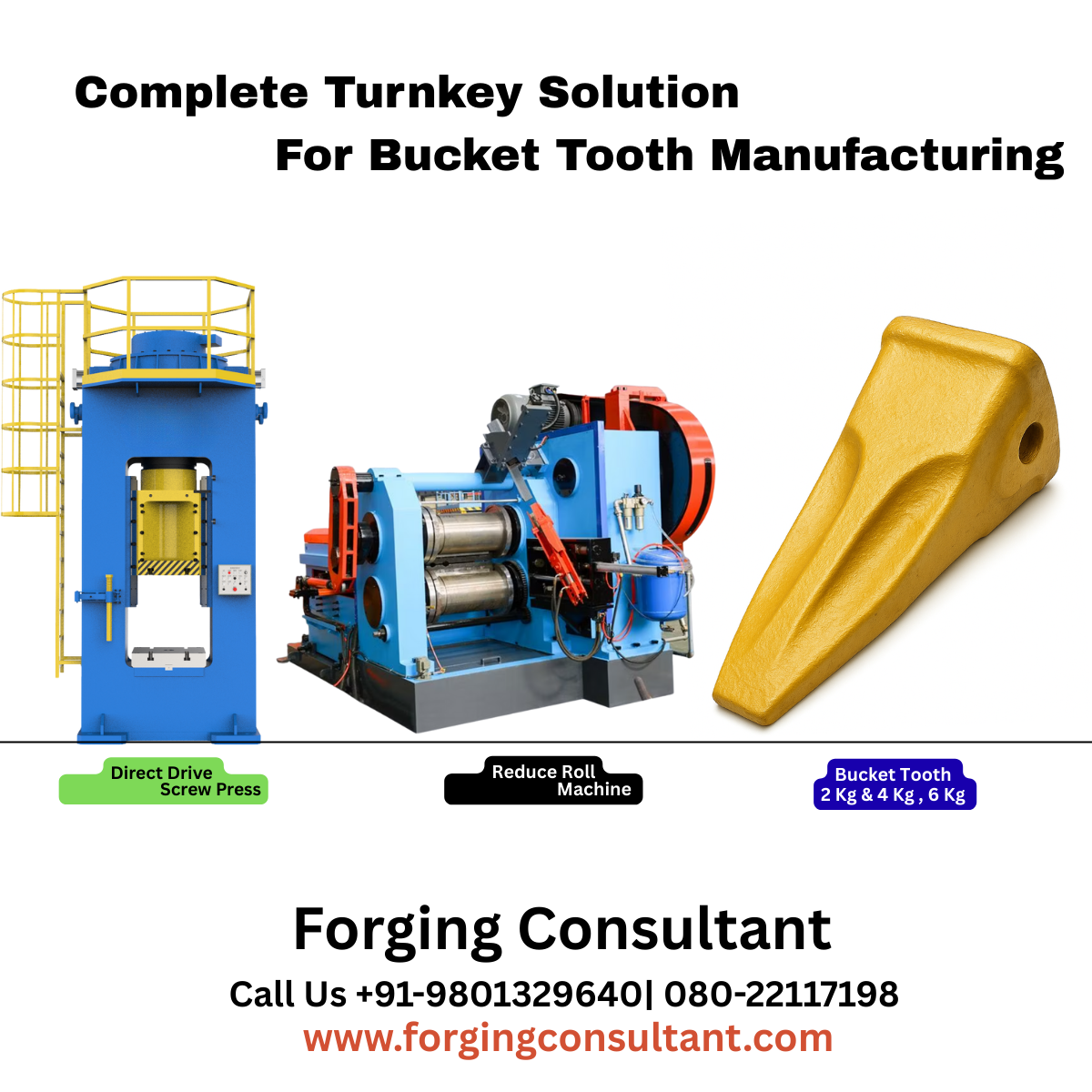 Complete Turnkey Solution for Bucket Tooth Manufacturing